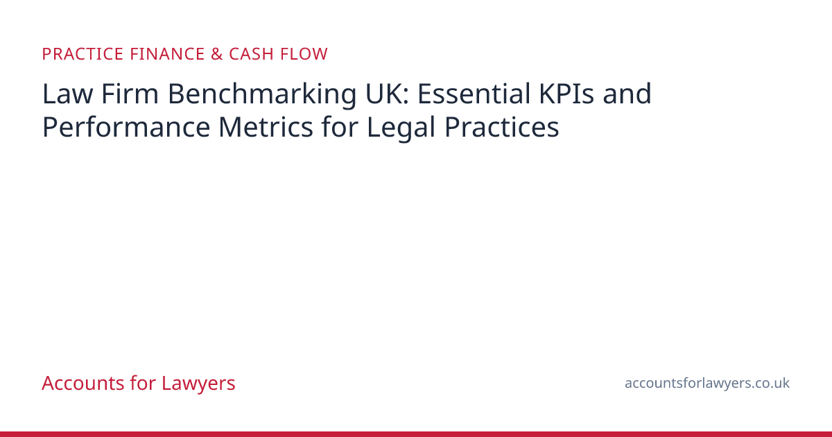 Law Firm Benchmarking UK: KPIs & Performance Metrics | Accounts for Lawyers